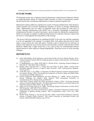 SURVEY ON LINK LAYER ATTACKS IN COGNITIVE RADIO NETWORKS | PDF