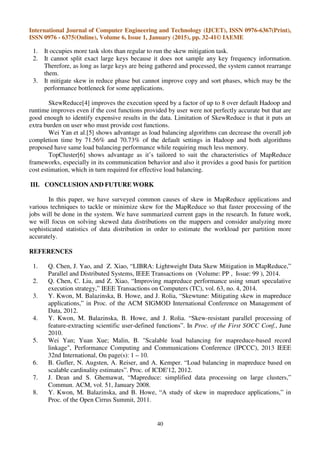 Survey on load balancing and data skew mitigation in mapreduce applications | PDF | Programming ...