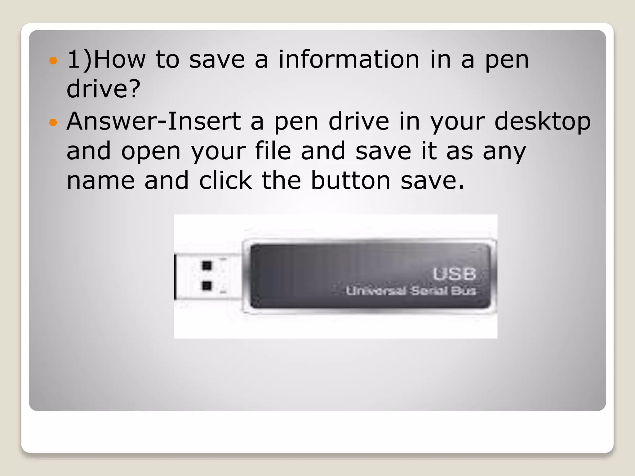 Survey on pendrive sairam | PPTX