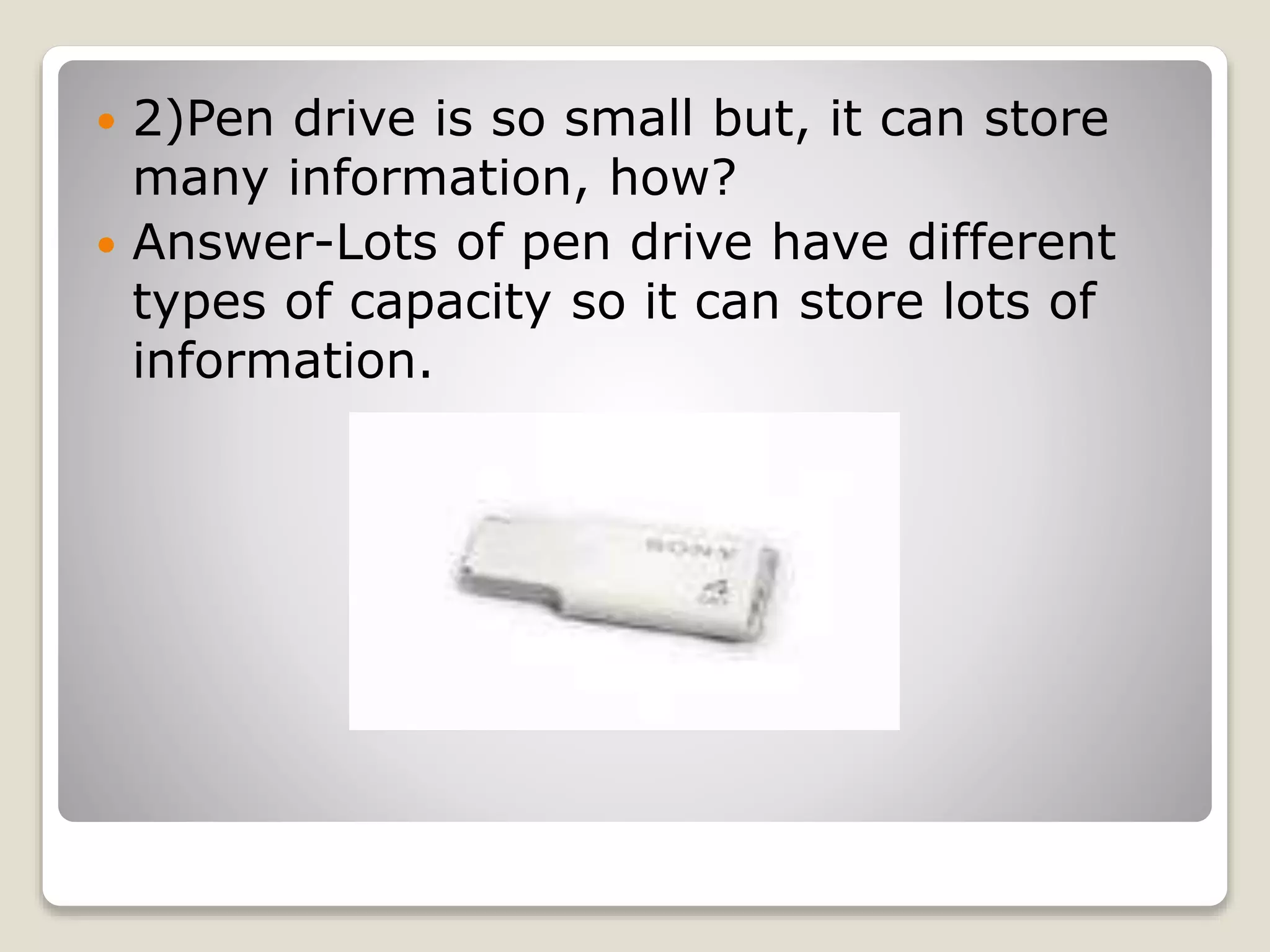 Survey on pendrive sairam | PPTX