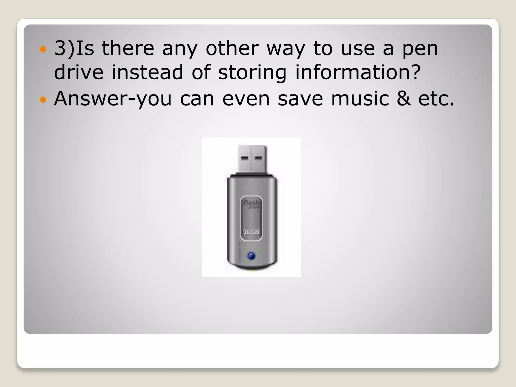 Survey on pendrive sairam | PPTX