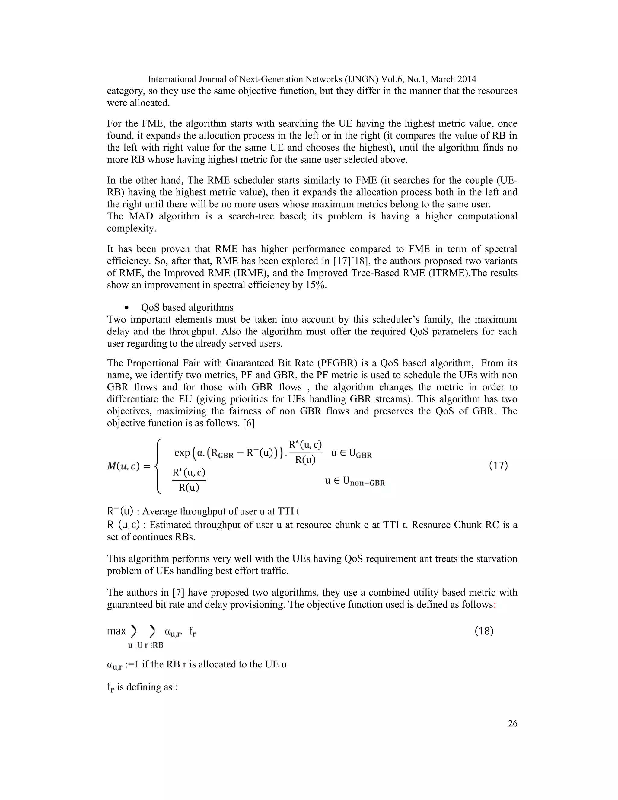 Survey on scheduling and radio resources allocation in lte | PDF