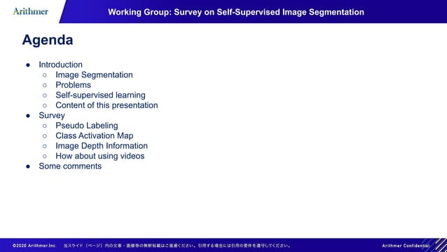 Survey on self supervised image segmentation | PPT