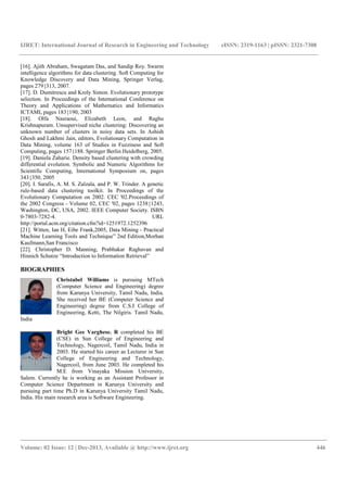 Survey on traditional and evolutionary clustering | PDF