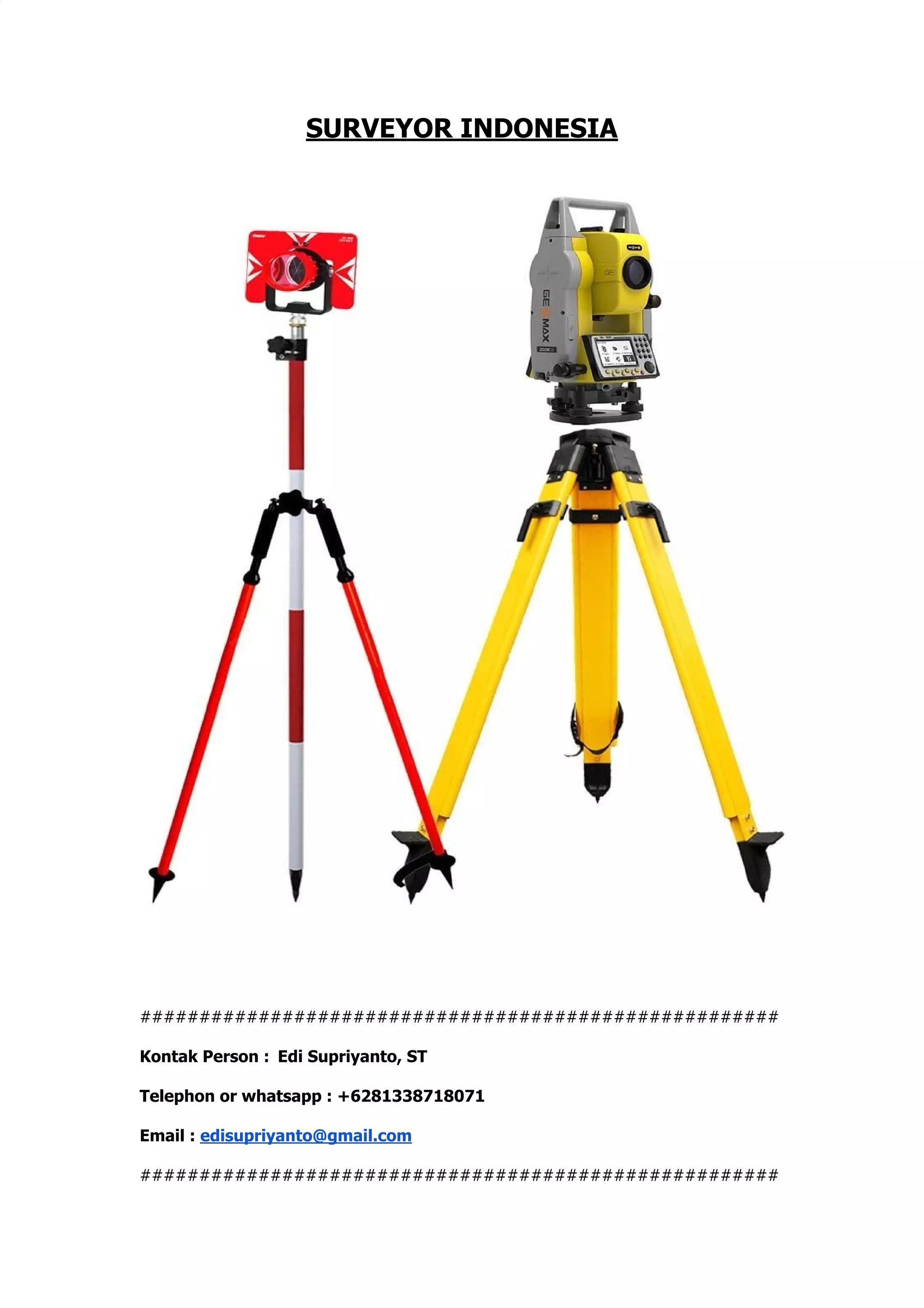 Surveyor indonesia Jasa Layanan Service Survey Pemetaan Land Survey ...