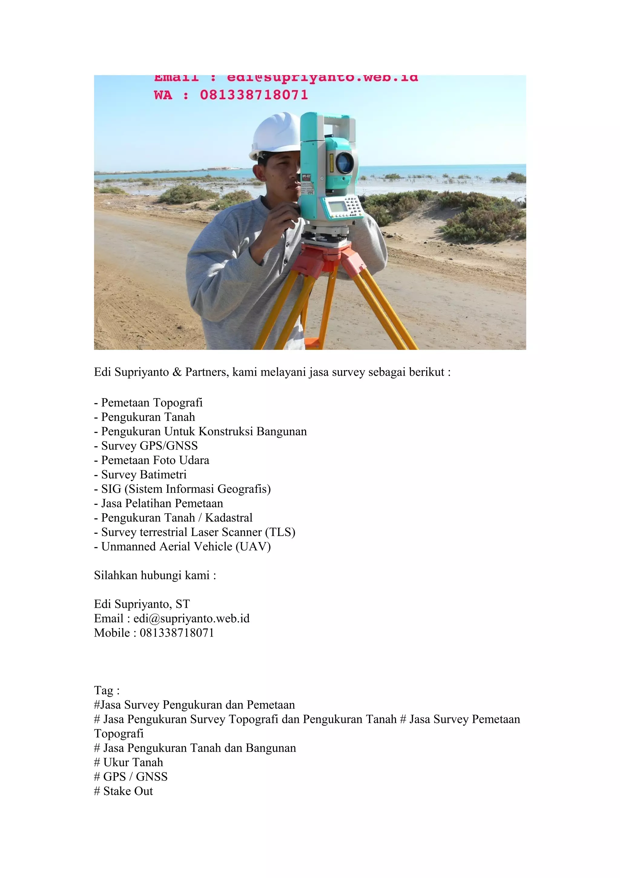 Surveyor Pemetaan Topografi Land Survey Pengukuran Tanah Langsa ACEH | DOC