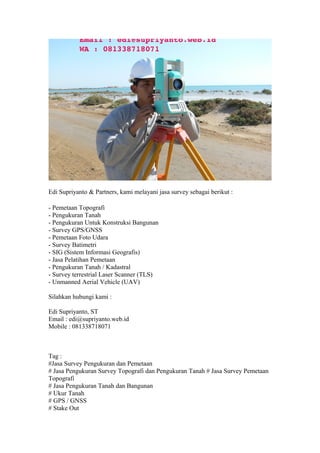 Surveyor pemetaan ukur tanah topografi Pelaihari | PDF