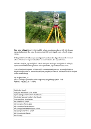 Surveyor Pemetaan Topografi Land Survey Pengukuran Tanah Labuhanbatu ...