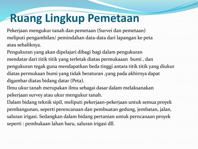 SURVEY PEMETAAN UNTUK PERENCANAAN JALAN RAYA.pptx