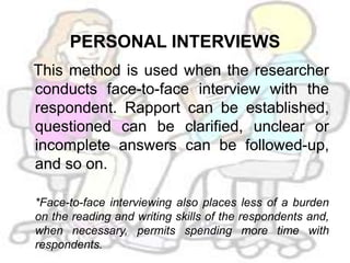 Survey Method in Research | PPTX