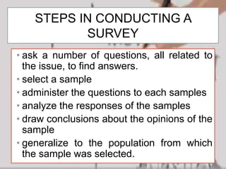 Survey Method in Research | PPTX