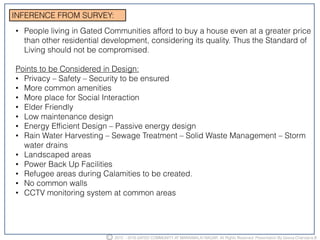 Survey taken for Gated community design, B.Arch Thesis | PDF