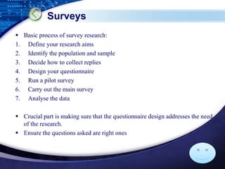 Survey questionaree info | PPT