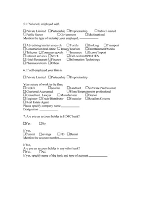 Questionnaire Format