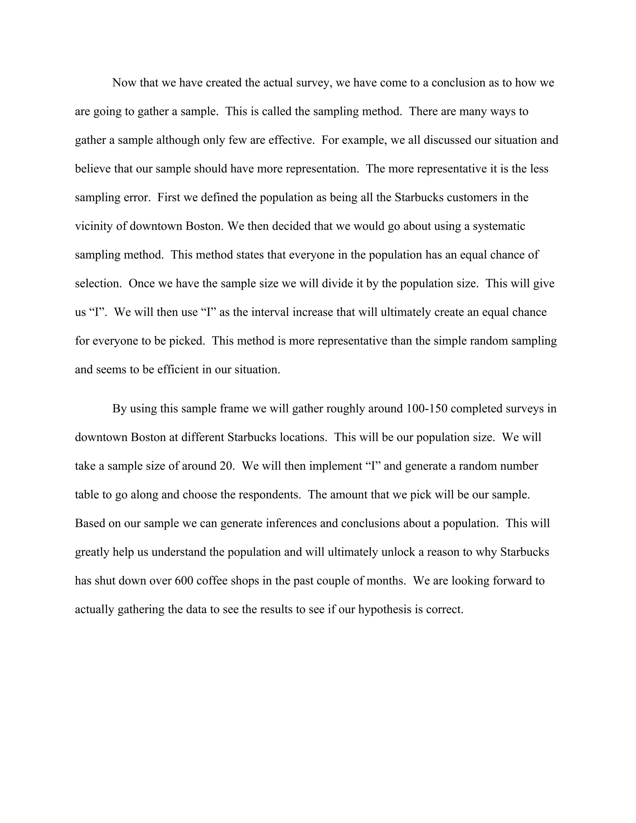 Starbucks Survey Report | DOC