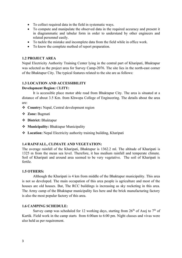 Survey report sample BCE | PDF | Civil Engineering Industry | Industries