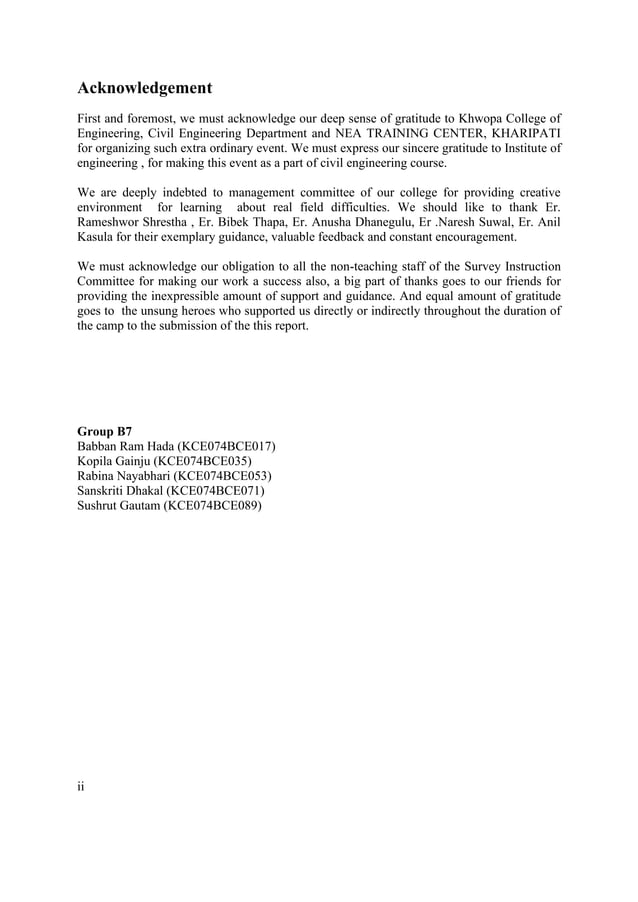 Survey report sample BCE | PDF | Civil Engineering Industry | Industries