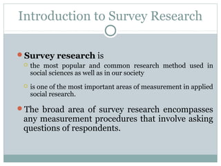Survey research | PPT
