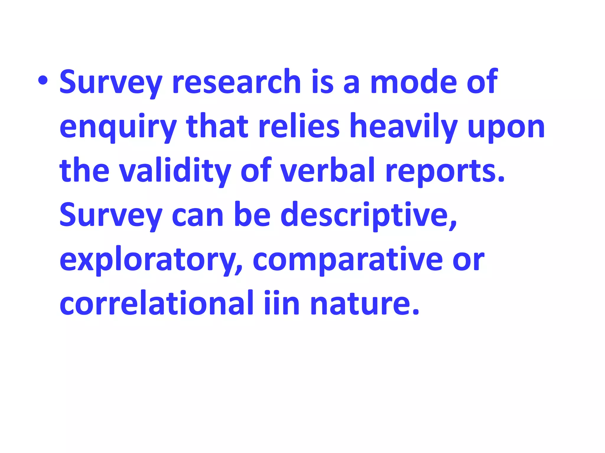 SURVEY RESEARCH DESIGN | PPTX