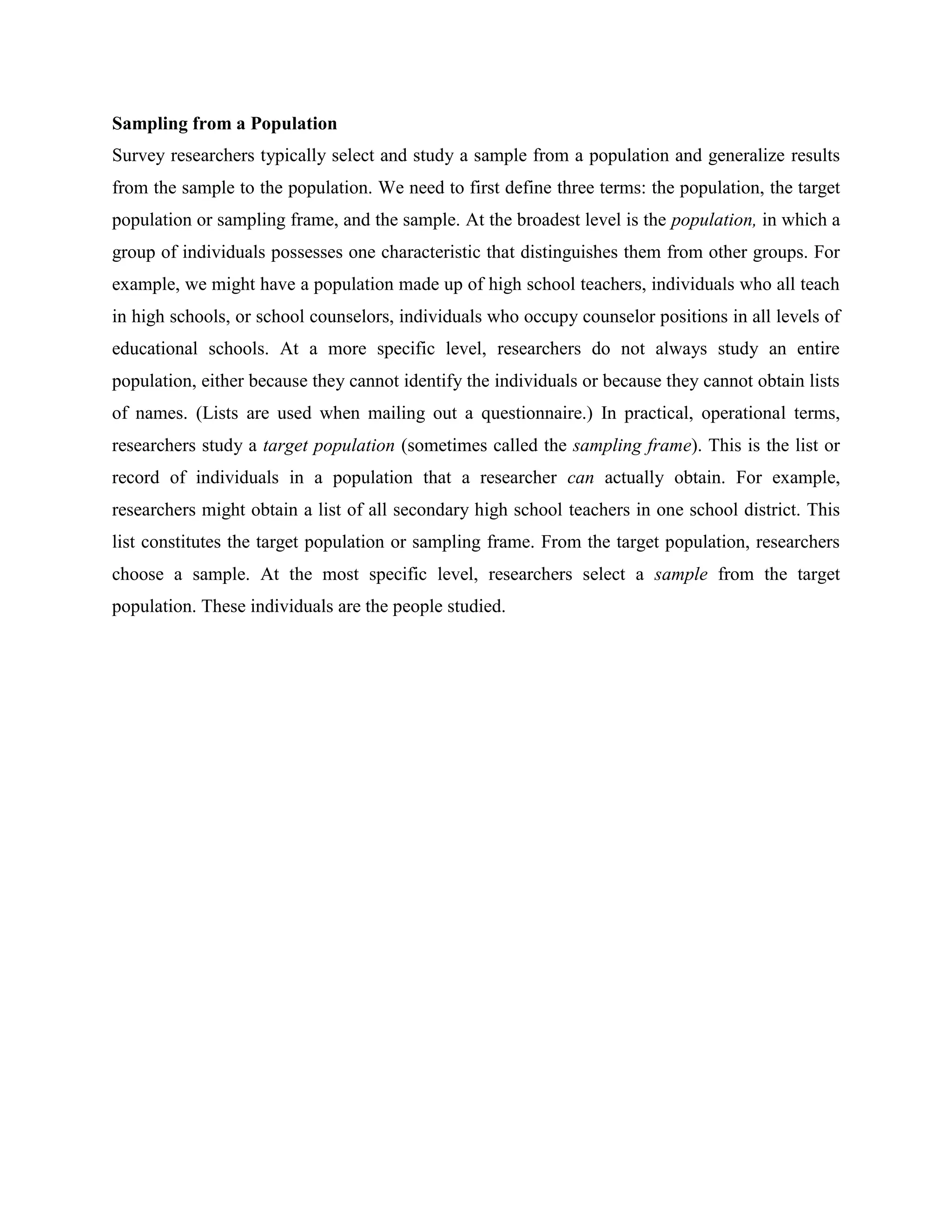 Survey Research Design | PDF