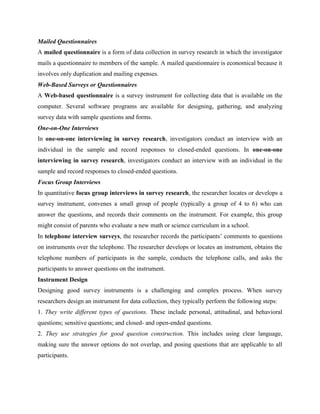 Survey Research Design | PDF