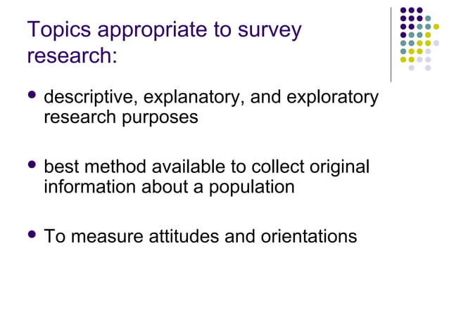 Survey research design | PPT