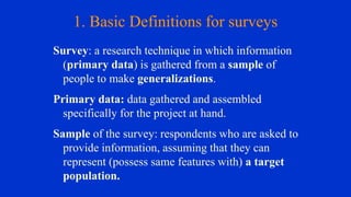 Survey research lecture 9 | PPTX