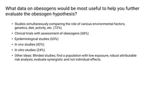 Obesogen Survey Responses | PPT