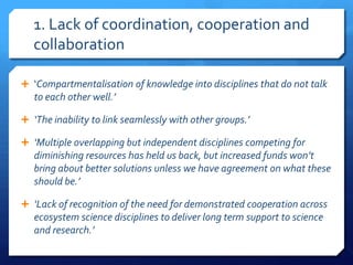 ESLTP starter workshop - survey response summary | PPTX | Biological ...