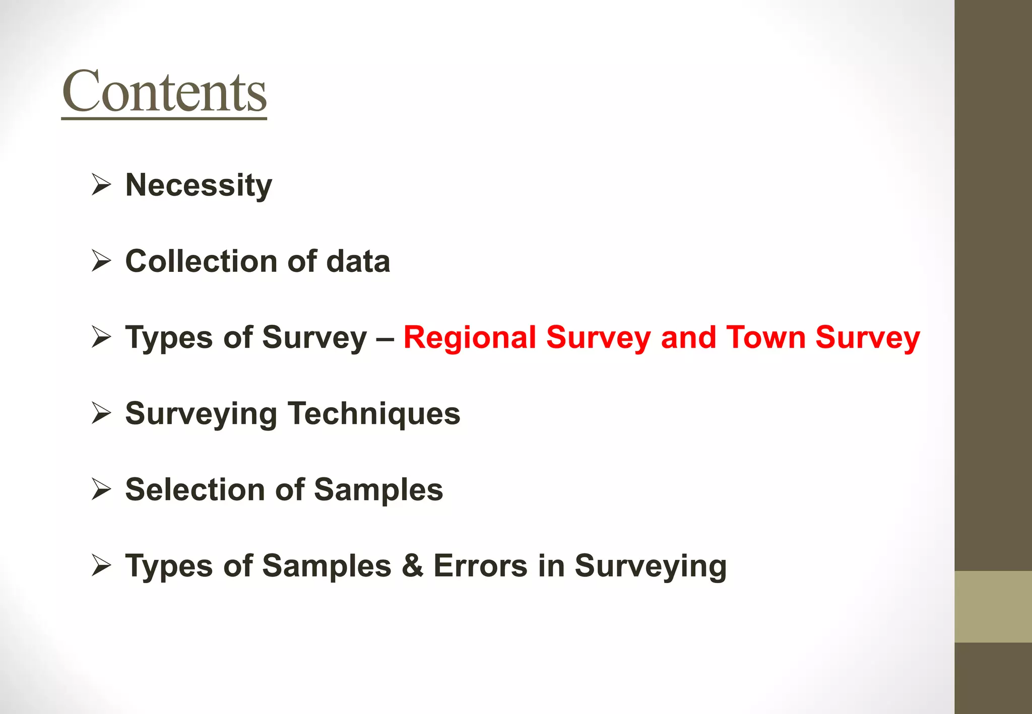Surveys - Urban And Regional Planning | PDF