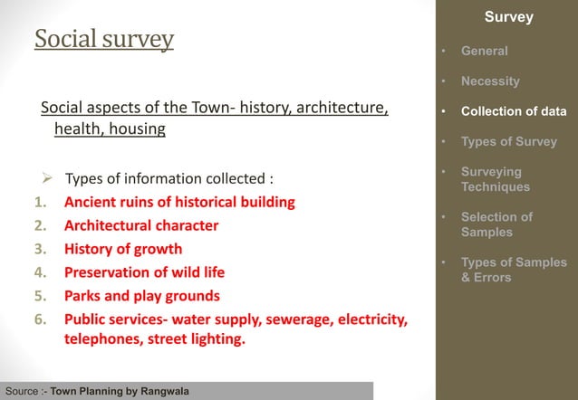 Surveys - Urban And Regional Planning | PDF