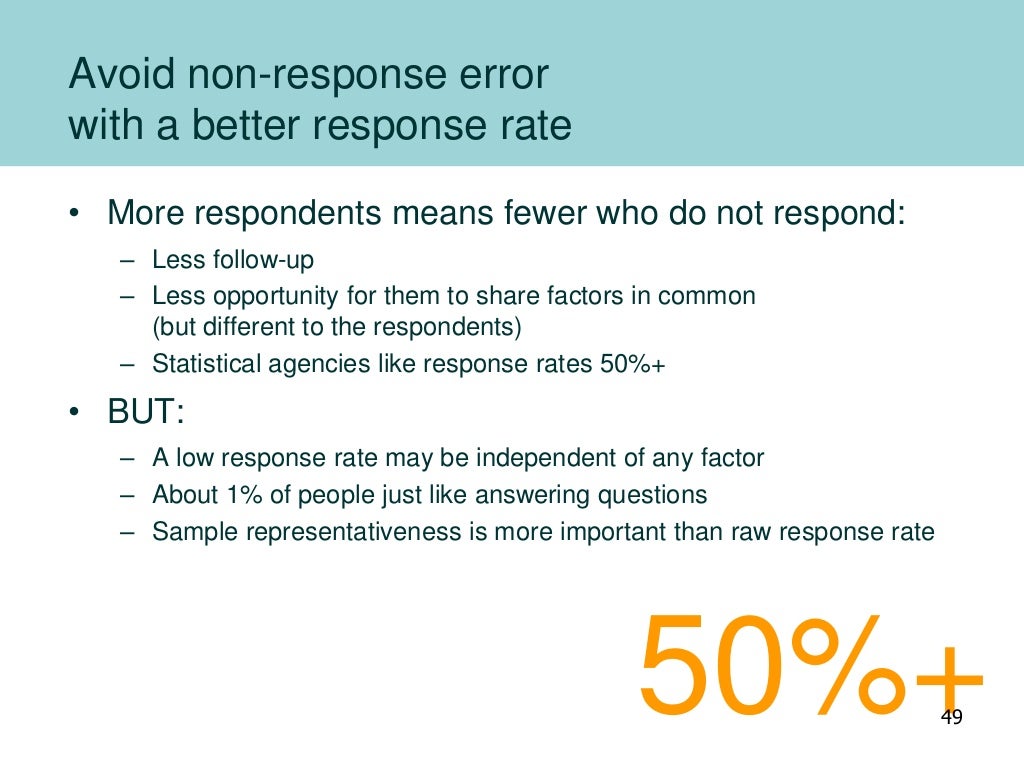 Avoid Non Response Error With A