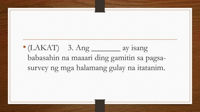 Survey sa mga halamang gulay na maaring itanim | PPTX