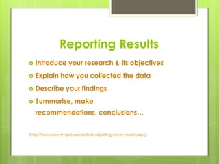 Surveys, data and statistics | PPT