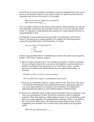 SURVEY TUTORIAL | PDF