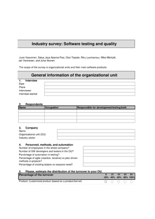 Survey Instrument | PDF