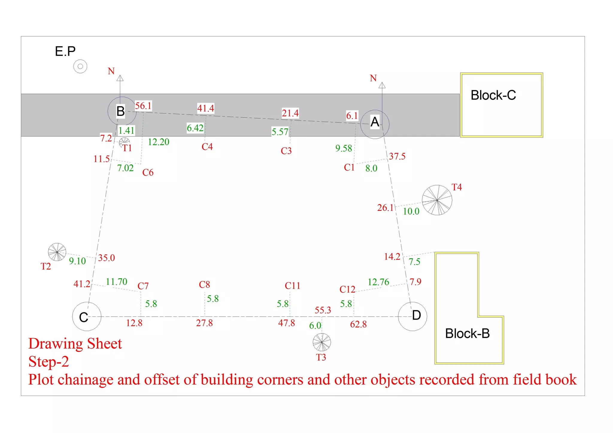 how to draw traverse by chain and compass surveying | PDF | Geography ...