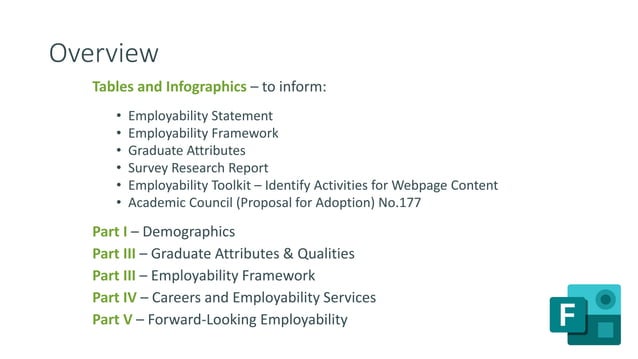 Embedding Employability Survey DkIT - List of Tables | PPTX | Professional School | Postgraduate ...
