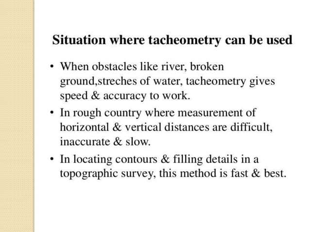 Survey tacheometry | PPTX