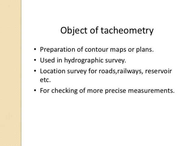 Survey tacheometry | PPTX