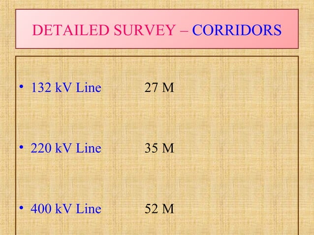 Survey & ts for ehv lines | PPT | Geography | Science