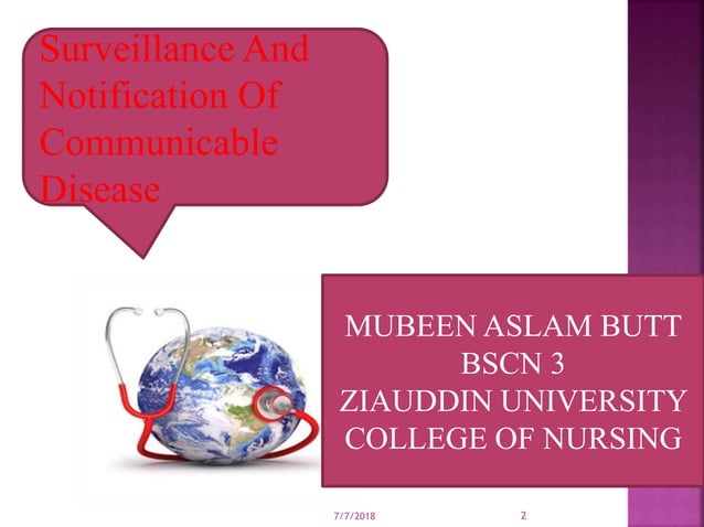 Survillance and notification of communicable disease | PPTX ...