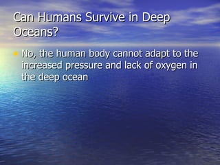 Deep Oceans | PPT