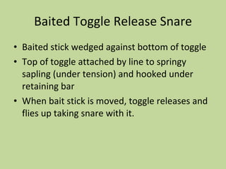 Survival - Traps and snares - 715 squadron | PPT