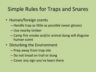 Survival - Traps and snares - 715 squadron | PPT