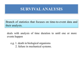 Survival analysis | PPTX