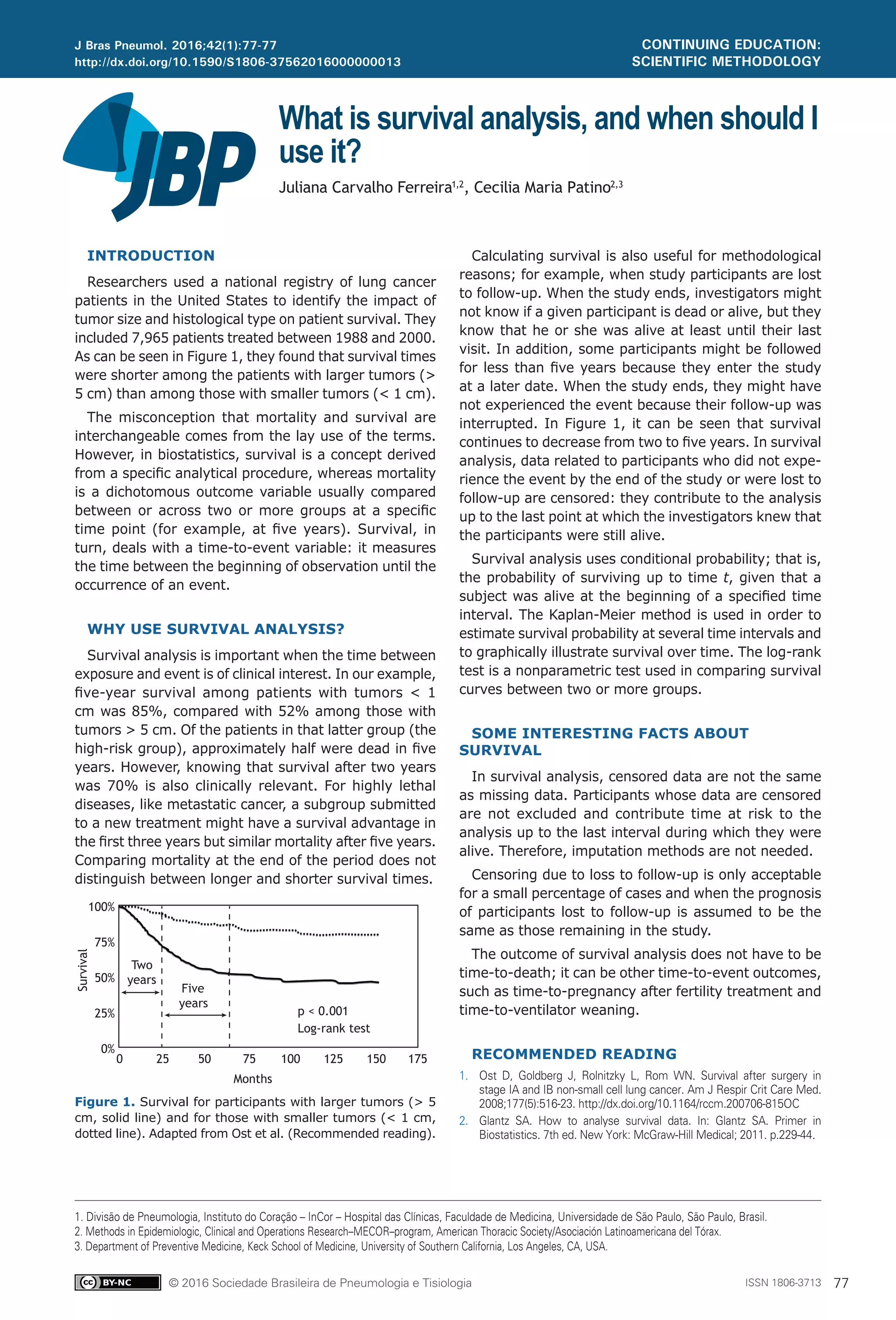 What is survival analysis, and when should I use it? | PDF
