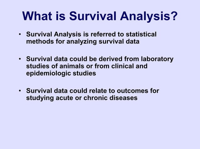 SURVIVAL ANALYSIS.ppt | Cancer | Diseases and Conditions