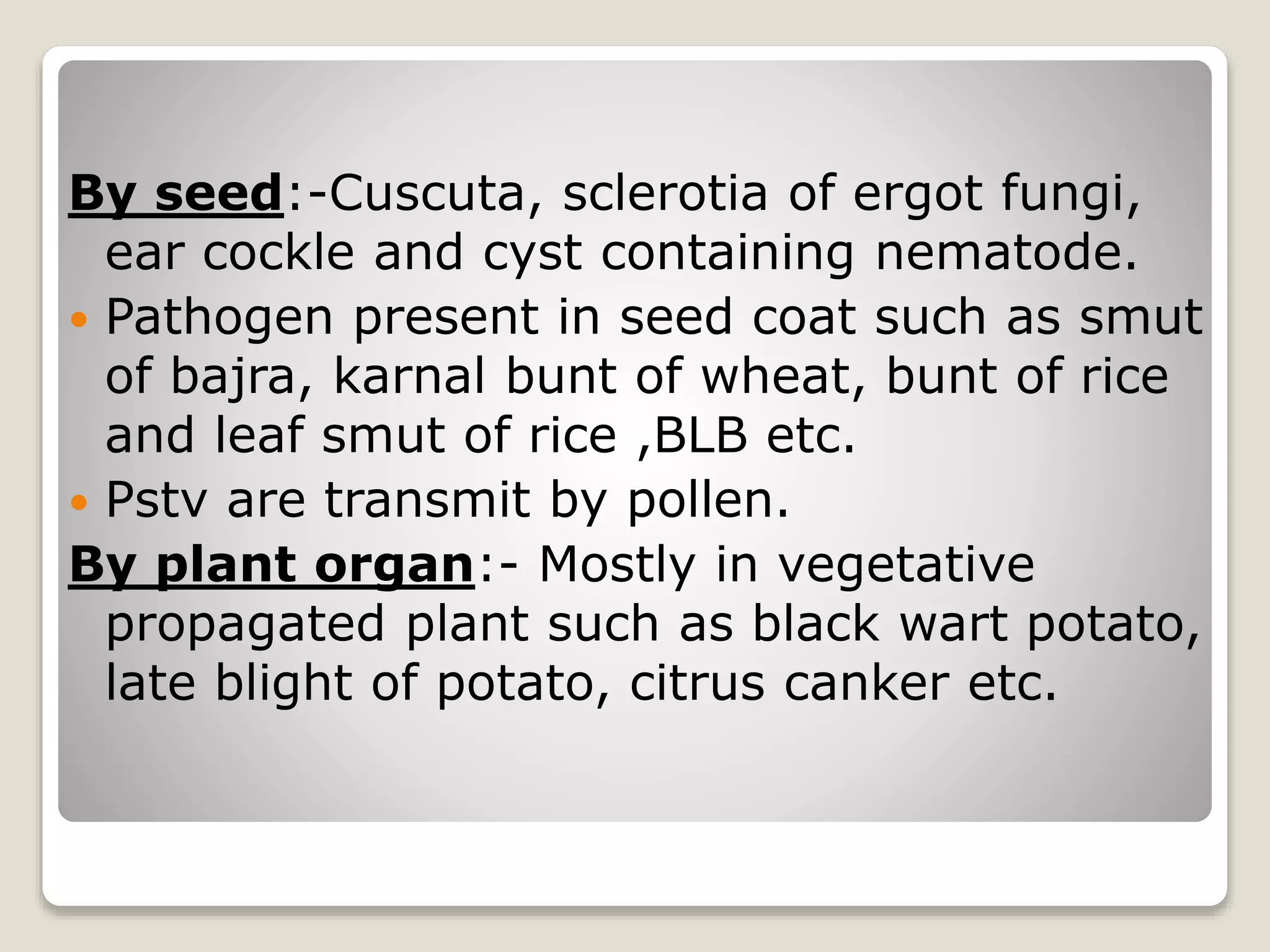 Survival and dispersal of important plant pathogen | PPTX