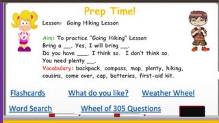Survival English for kids (going hiking) | PPTX
